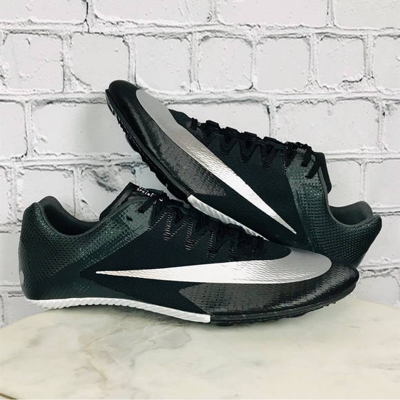 Nike | Shoes | Nike Rival Sprint Mens Black Silver Track Field ...